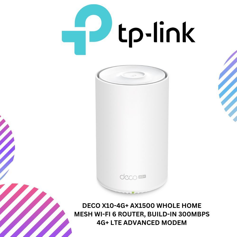 TP-LINK 4G+ AX1500 Whole Home Mesh Wi-Fi 6 Router Deco X10-4G(1-pack ...
