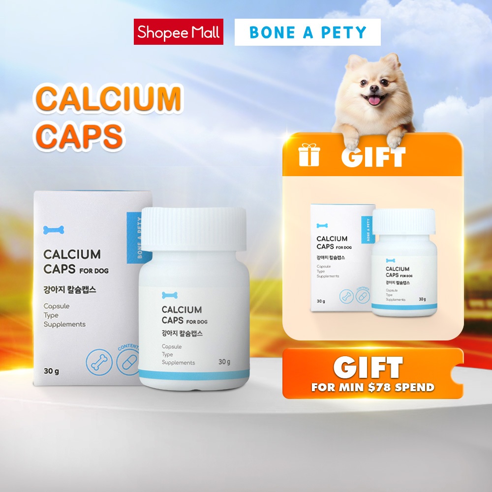 BONEAPETY KOREA Dog Calcium Support Supplement Calcium Caps 60 Capsules ...