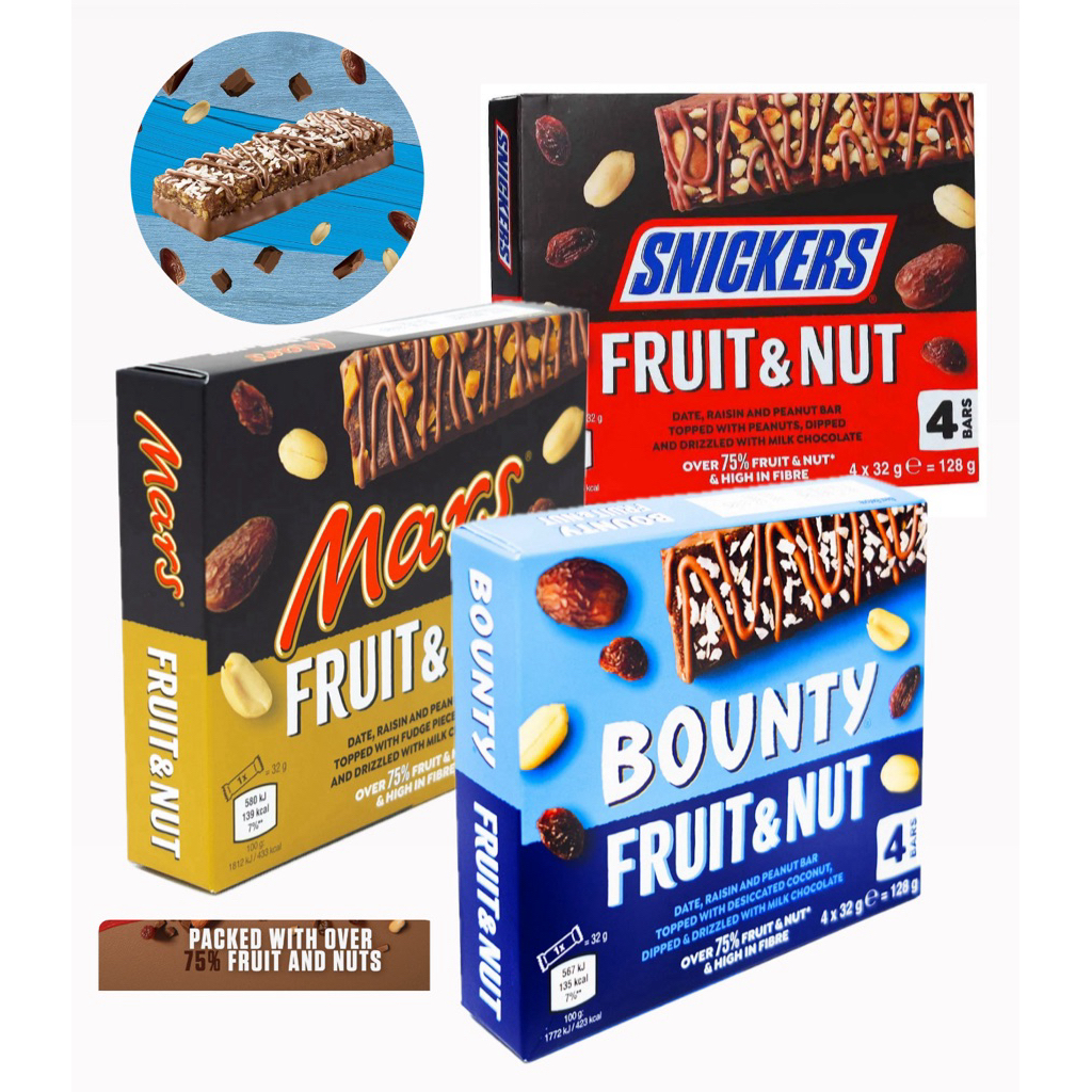 Mars Fruit & Nut Milk Chocolate Bars Bounty Fruit & Nut Milk Chocolate ...