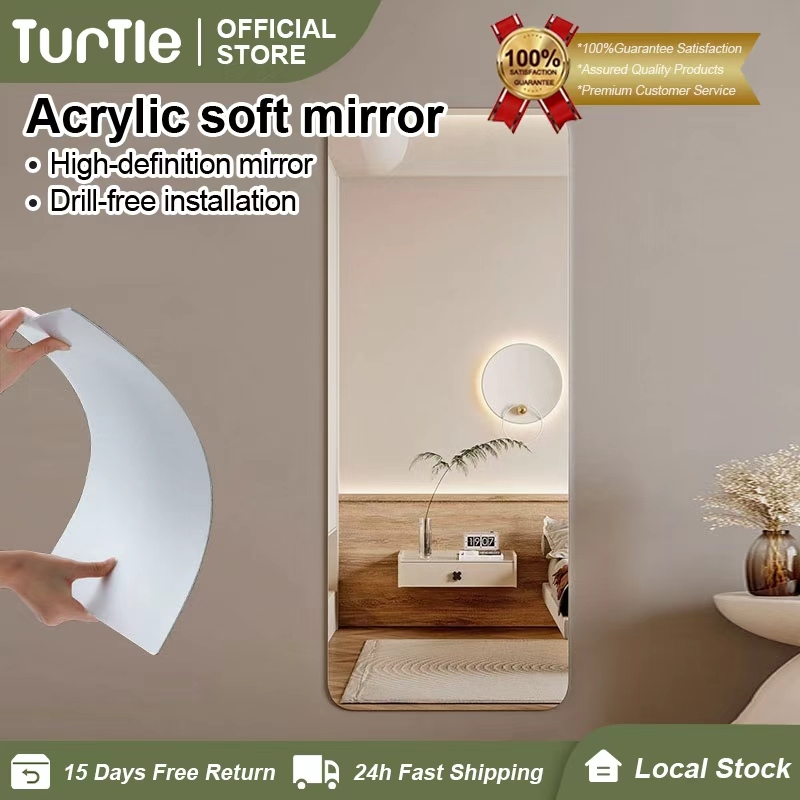 TurTle Mirror full length/Acrylic Self-adhesive Soft Mirror/Bathroom ...