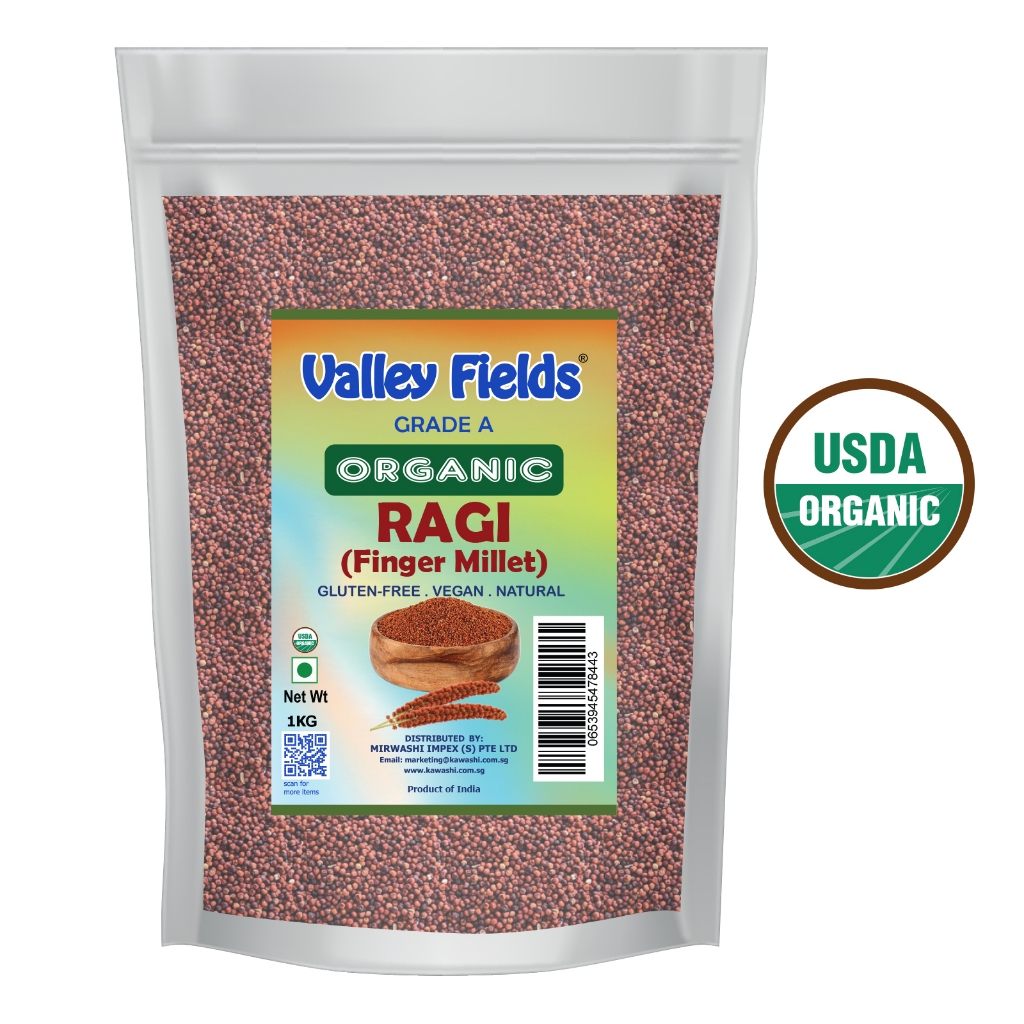 Valley Fields Ragi (Finger Millet) - Flour/Seeds (1kg/500g) | Shopee ...