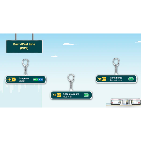 MRT Station Keychain - East West Line MRT Station | Shopee Singapore