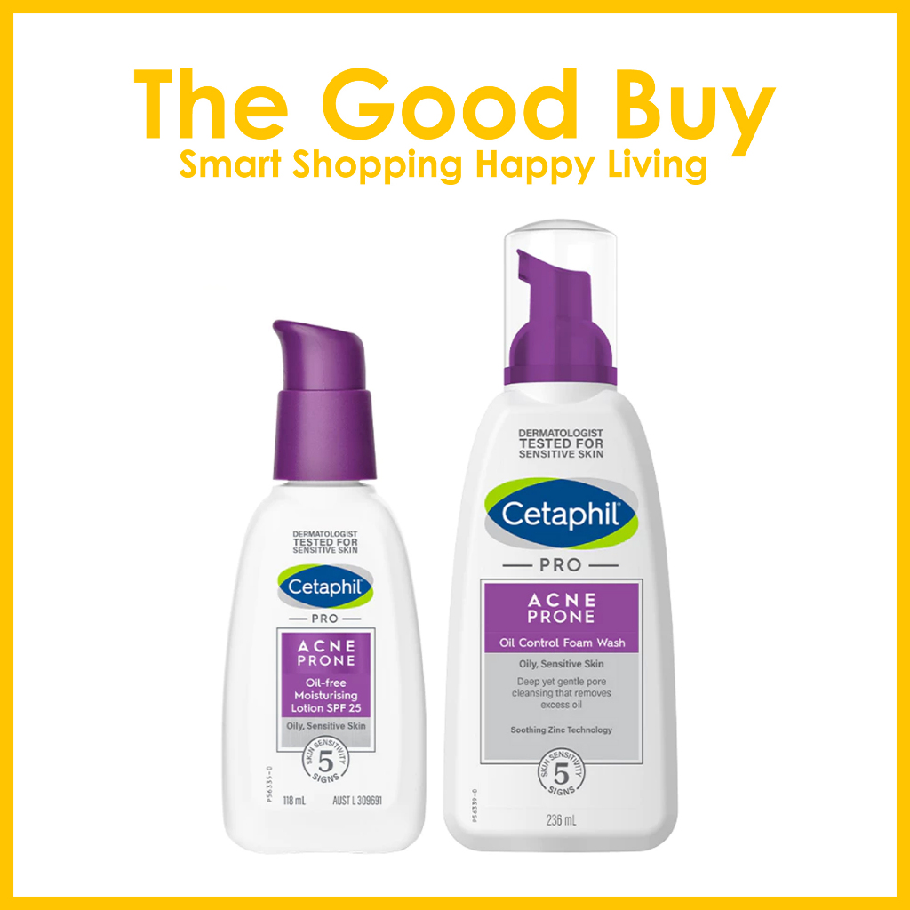 Cetaphil Pro Acne Prone Foam Wash 236ml | Oil Free Moisturising SPF 25 ...