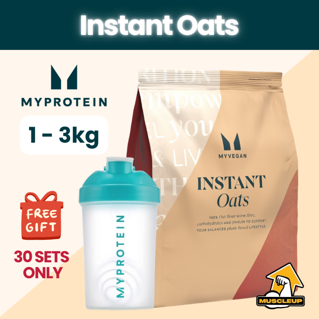 MyProtein Instant Oats Powder 1kg to 3kg Free Shaker High Fiber ...