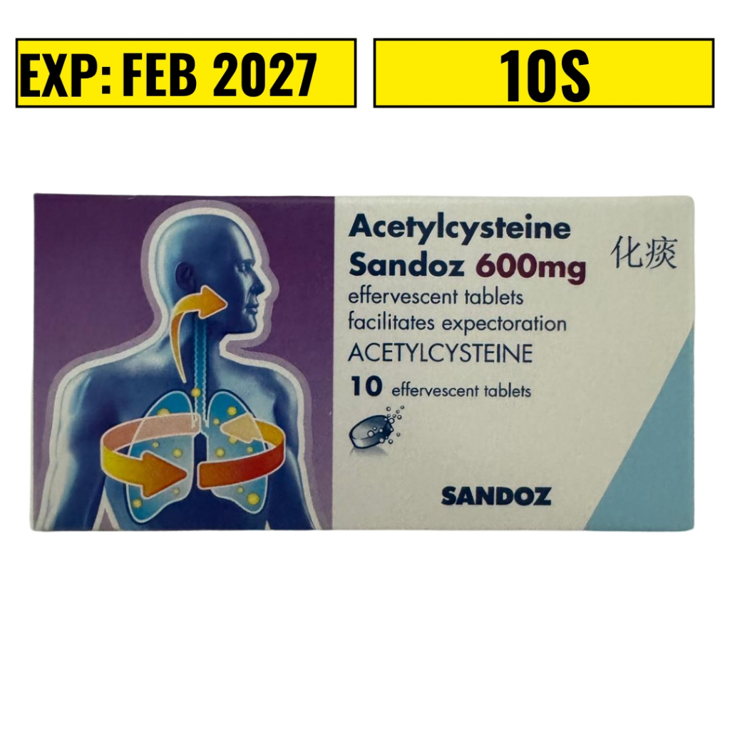 Sandoz Effervescent Tablet 600mg 10s – Fast Relief for Phlegmy Cough ...