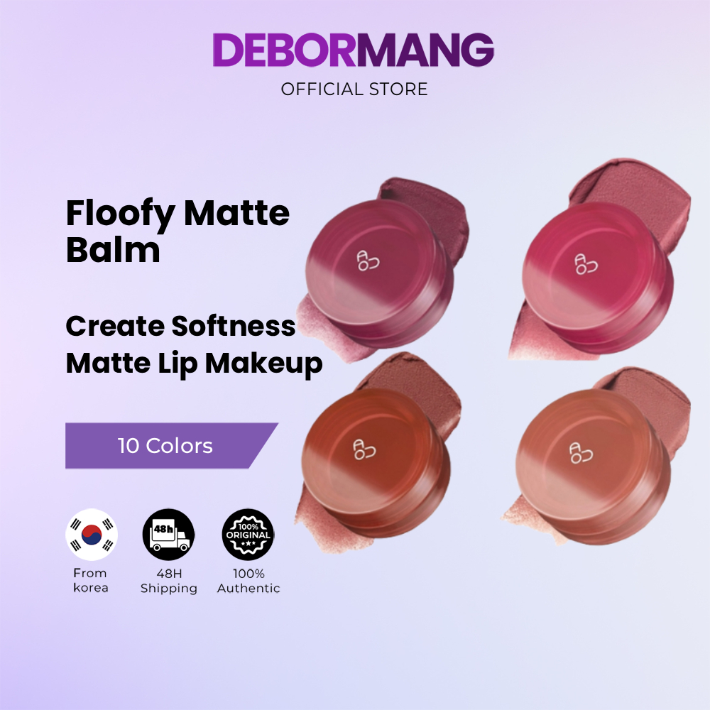 AOU Floofy Matte Balm 10Colors 4.5g - Soft Velvet Lip Balm with ...
