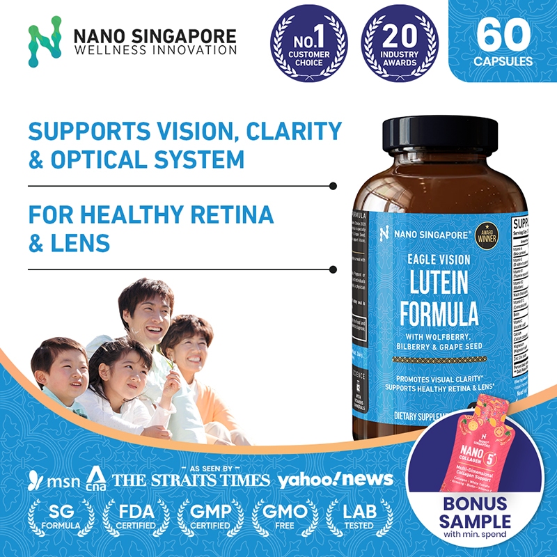 Lutein Eagle Eye Vision (60s) Max Lutein Strength - Bilberry + Grape ...