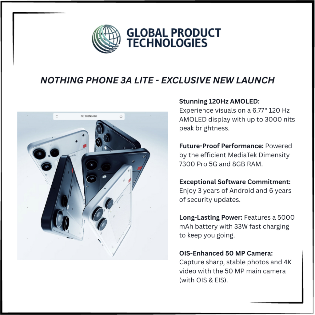 NOTHING PHONE 3A LITE - EXCLUSIVE FIRST LAUNCH - 1 YEAR WARRANTY BY ...