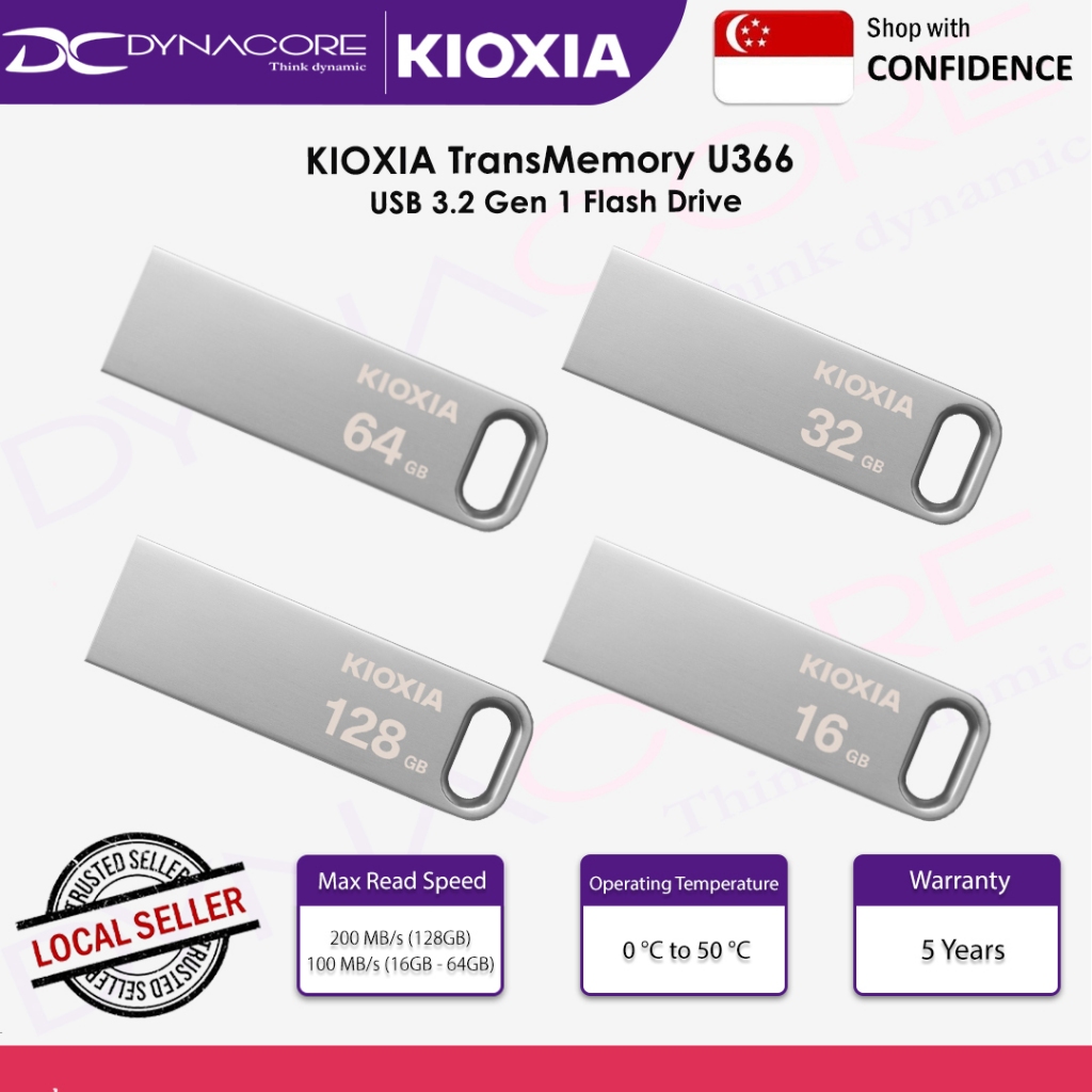 KIOXIA TransMemory U366 USB 3.2 Gen 1 Flash Drive | Shopee Singapore
