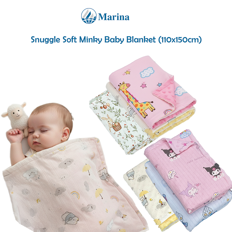 Soft Minky Baby Blankets/Ultra-Soft Minky Dot Fabric & Cute Cartoon ...