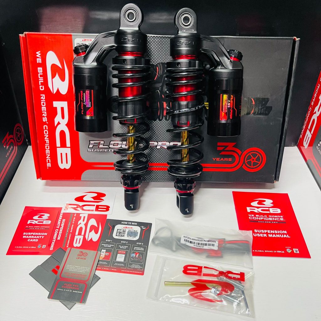 RCB RACING BOY AEROX V1 V2 / NMAX V2 FLOW PRO ABSORBER 305MM/MONO W ...