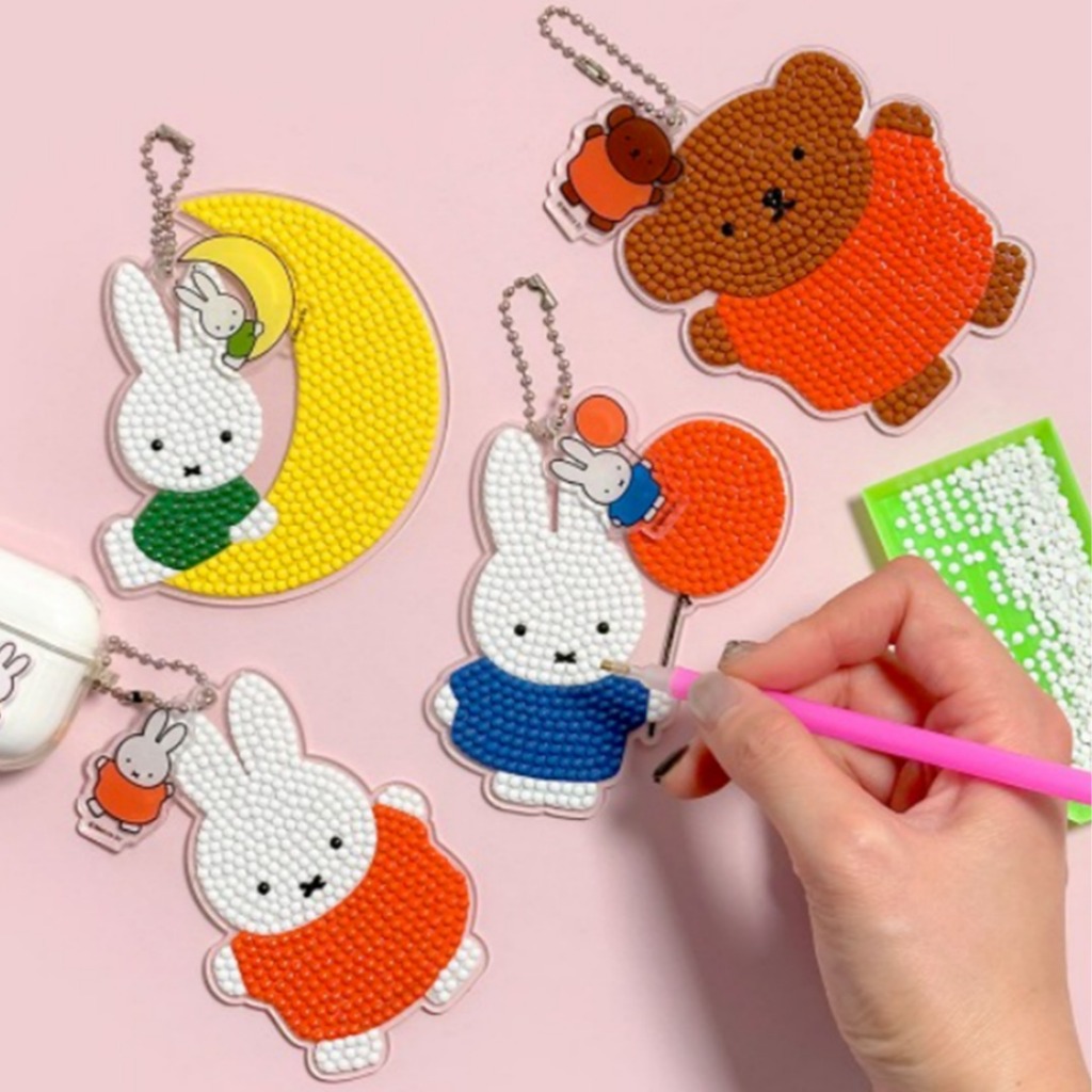 Miffy DIY Diamond Painting Frame & Keychain Craft Kit｜Cute Gem Art ...