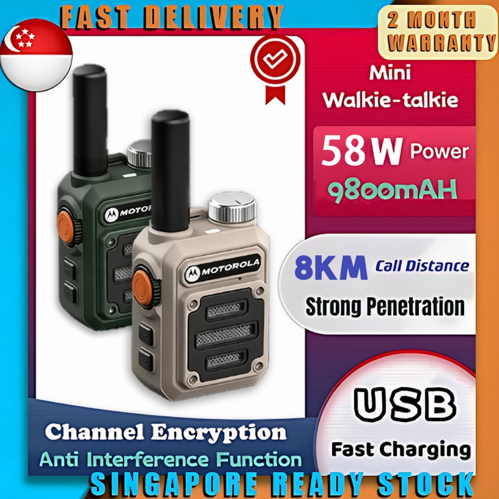 [ SG Stock] Mini Walkie-talkie Machine Automatic Frequency Matching ...