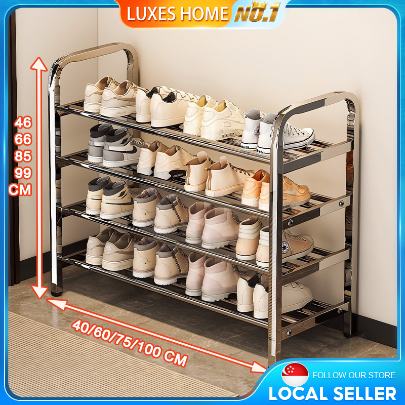 Luxe Metal Shoe Rack 4 Tier 5 Tier 6 Tier Shoe Storage Organizer Rack ...