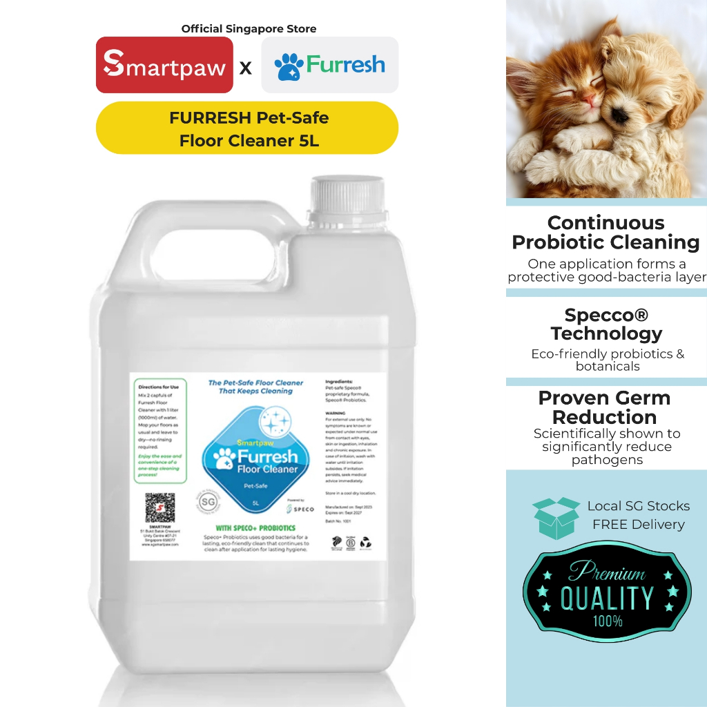 FURRESH Pet-Safe Floor Cleaner 5L | Probiotic Speco+ Formula + Safe for ...