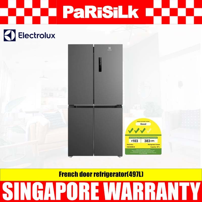 Electrolux EQE4900B-B french door refrigerator(497L)(Energy Efficiency ...