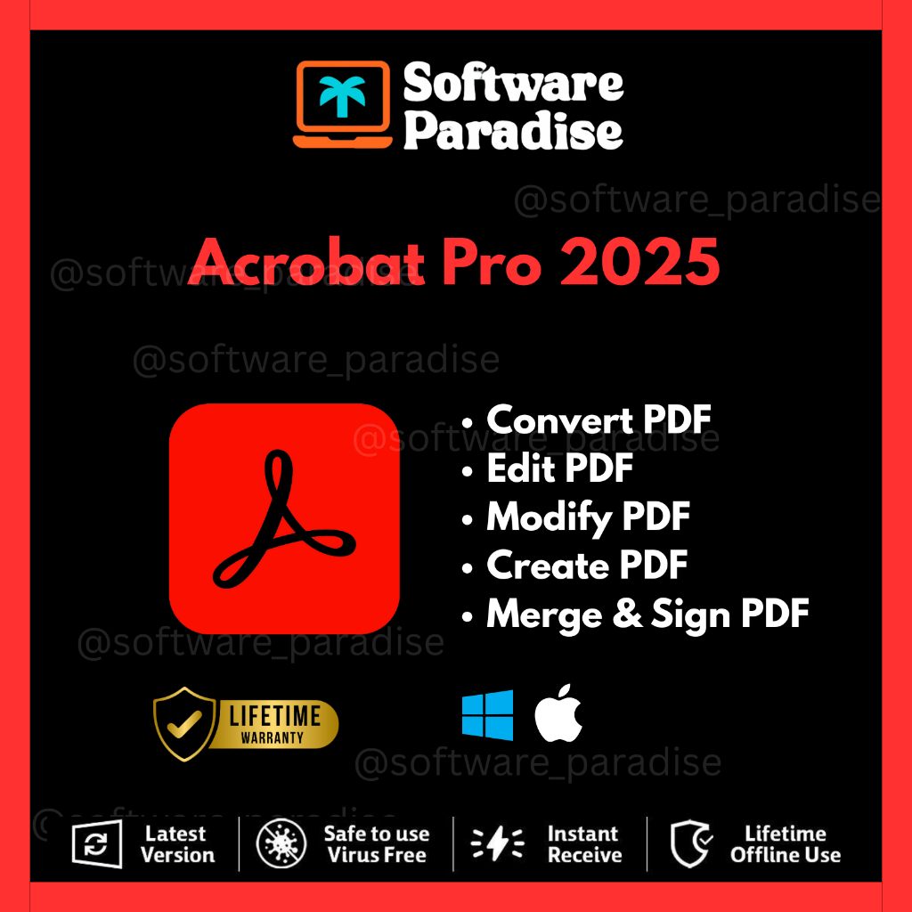 【Lifetime】 Adobe Acrobat Pro PDF 2025 | Windows Lifetime Usage 2025 ...