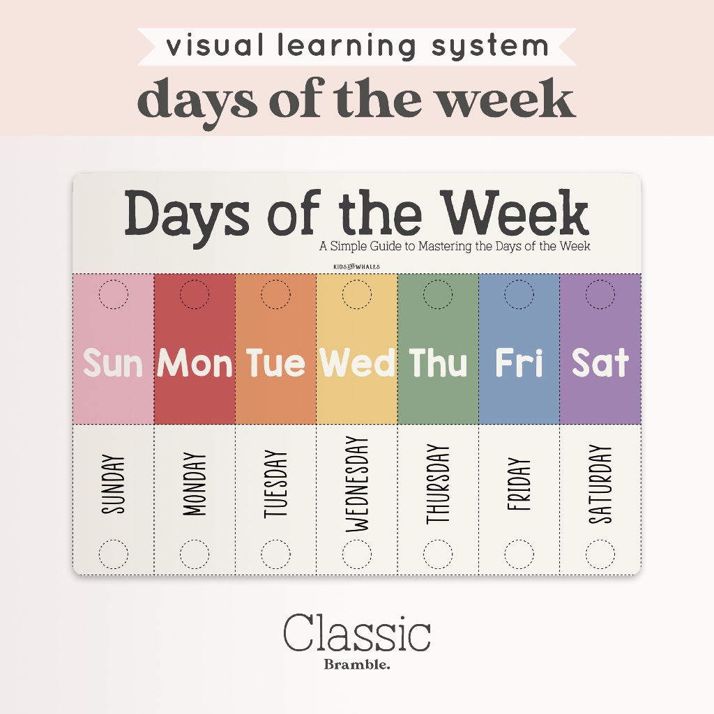 Bramble – Days of the Week Flip Board for Kids | Visual Weekly Schedule ...