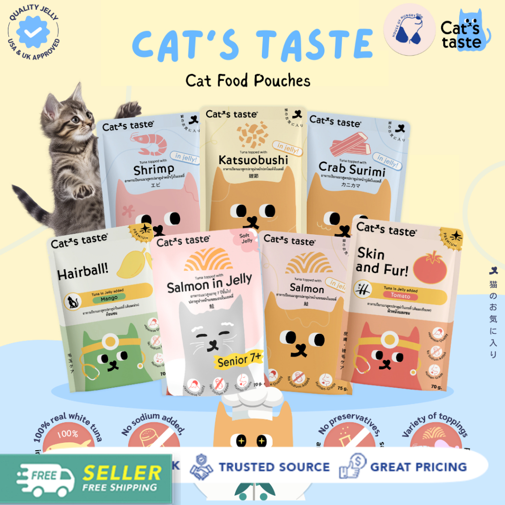 Cat's Taste Wet Food Pouch No Grain, Sodium, Preservatives| All ages ...
