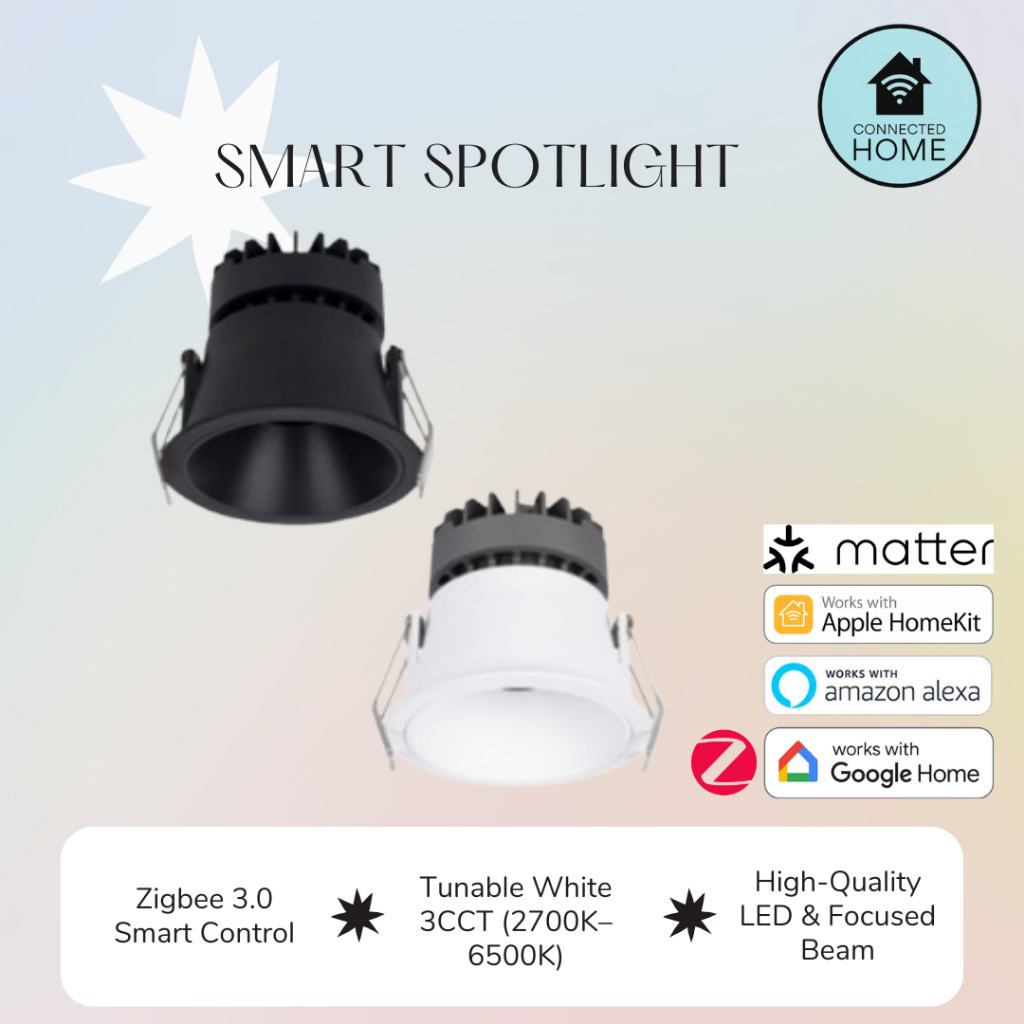 Smart Spotlight – 12W Zigbee Dimmable Tunable White, Smart Home Ready 3 ...
