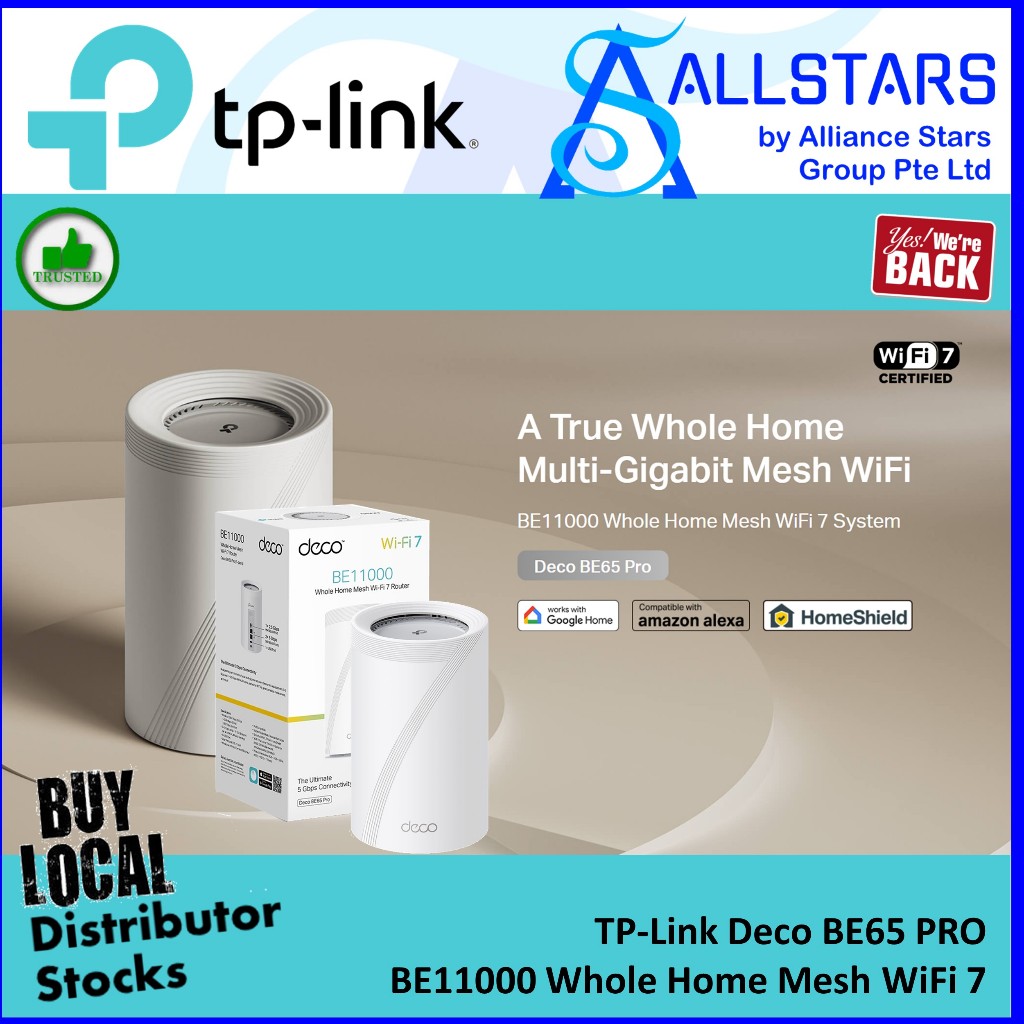 TPLINK / TP-Link Deco BE65 PRO (single unit pack) BE11000 Whole Home ...