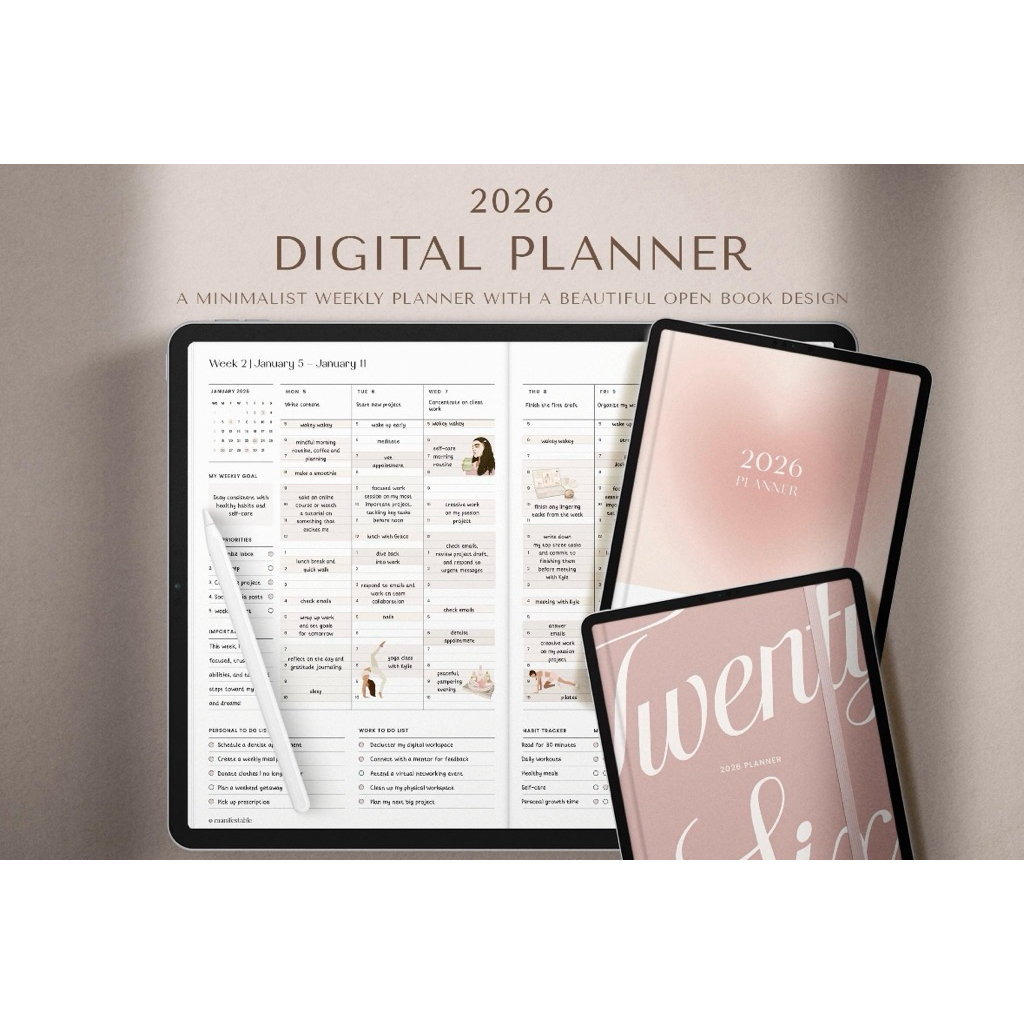 2026 Digital Planner, Weekly Planner, Monthly Planner, Goodnotes ...