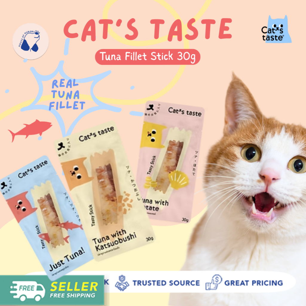 Cat's Taste Tuna Fillet Sticks (30g) - Real Tuna Fillet, Human Grade ...
