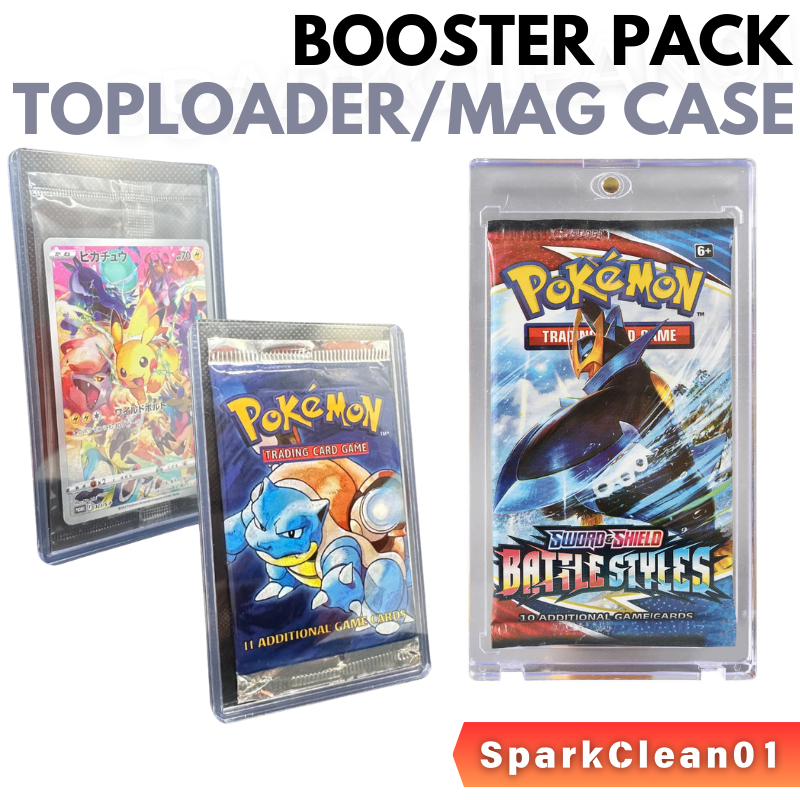 Booster Pack Acrylic Magnetic Case Toploader 35PT UV Proof | No Logo ...
