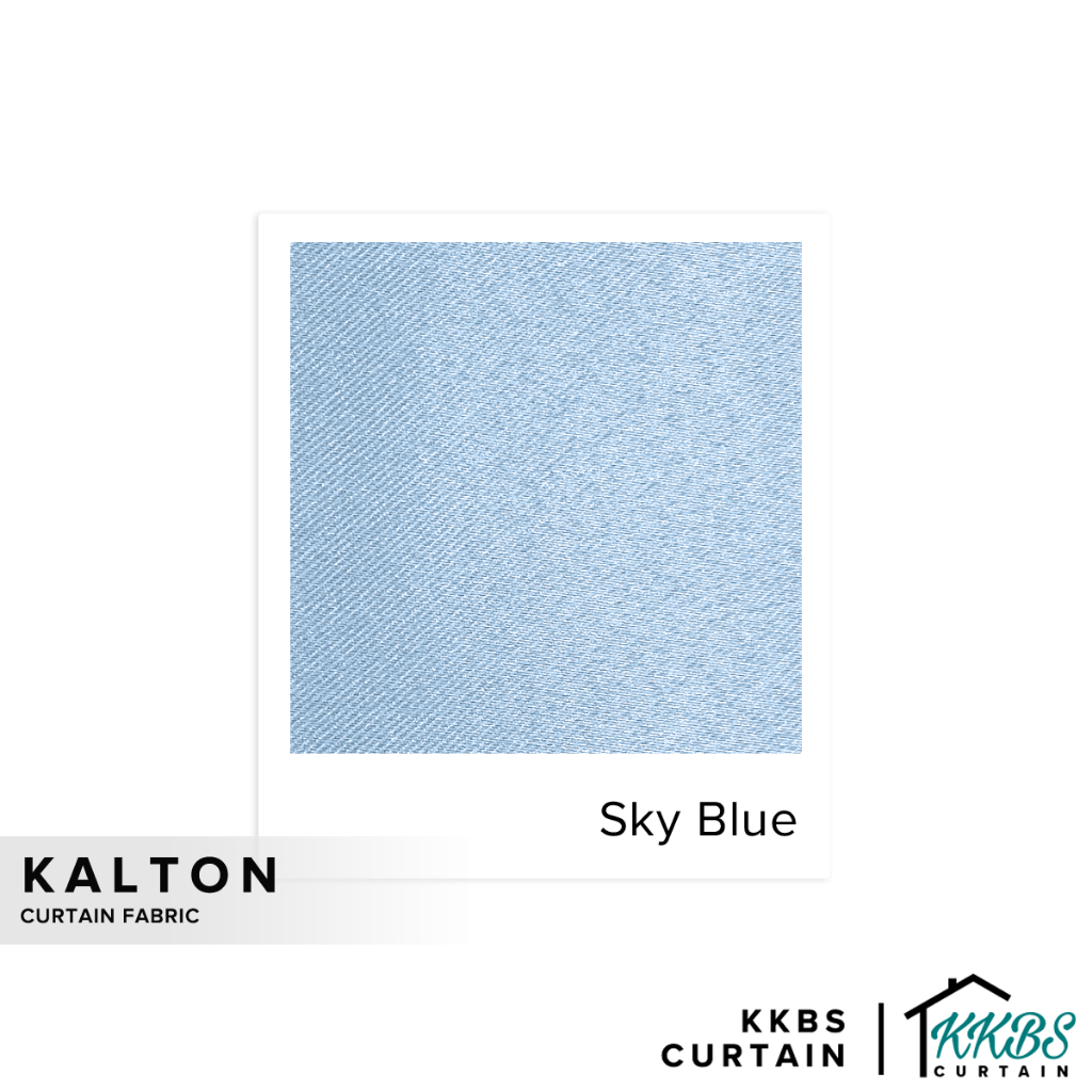 KKBS CURTAIN Kalton Fabric 126" Cut by Meter (Sky Blue Color) | Shopee ...