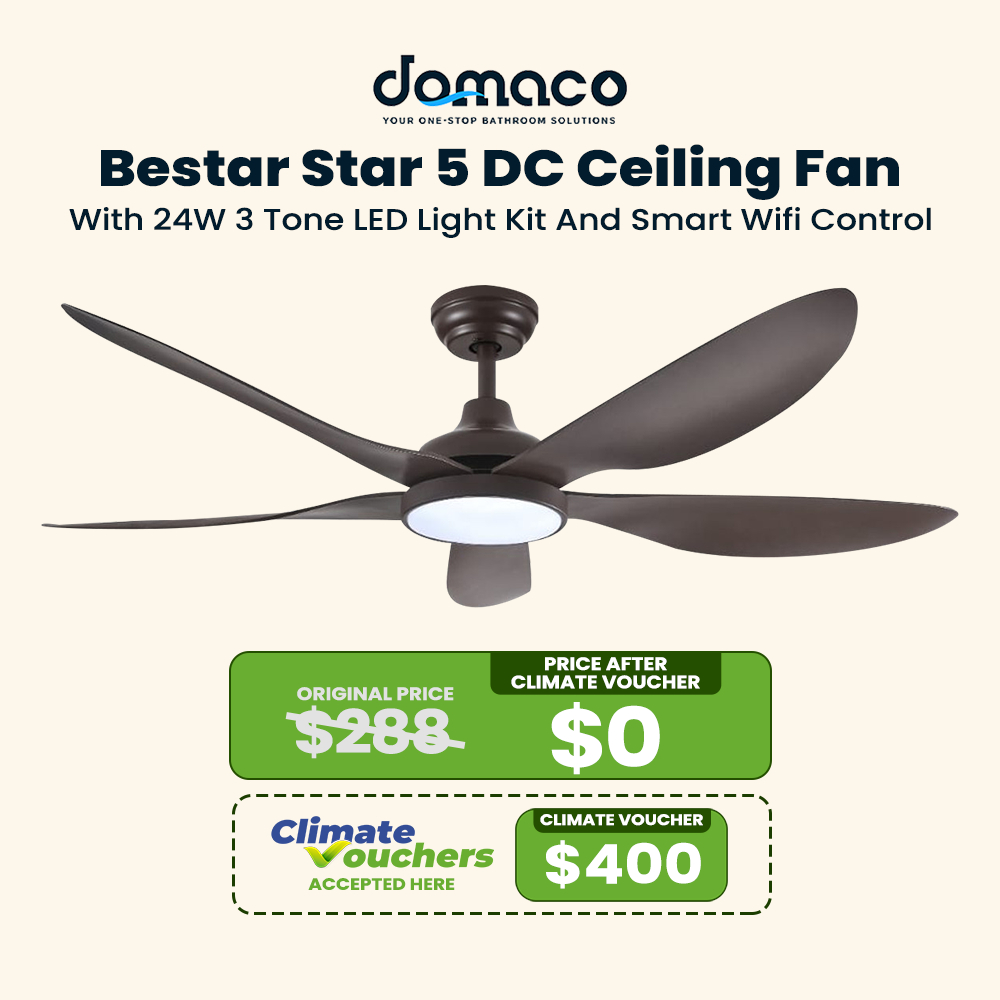 [CLIMATE VOUCHER $267] Bestar Star 5 DC Ceiling Fan With 24W 3 Tone LED ...