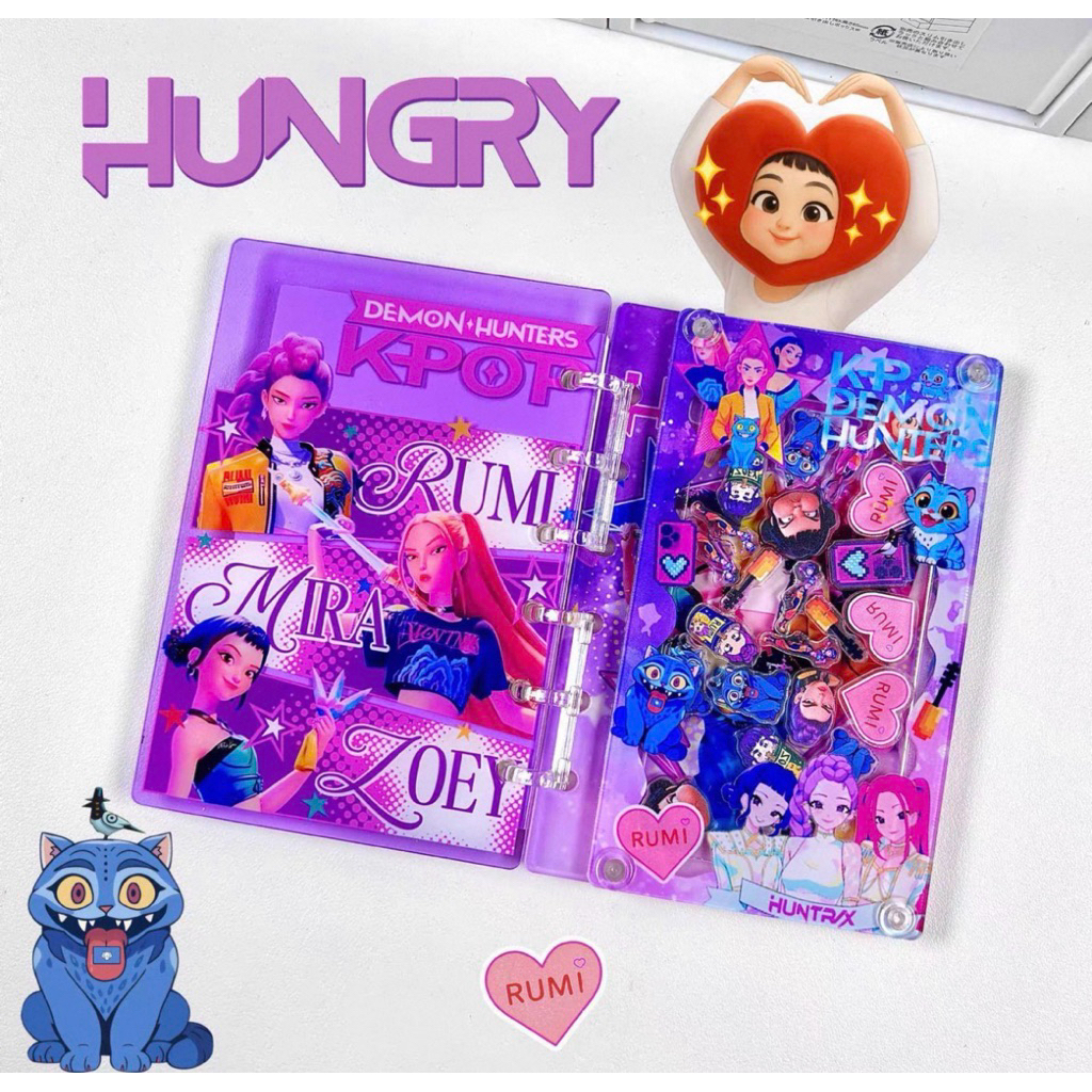 [SG Ready Stock] Kpop Demon Hunters Arcylic Notebook, Huntrix, Mira ...