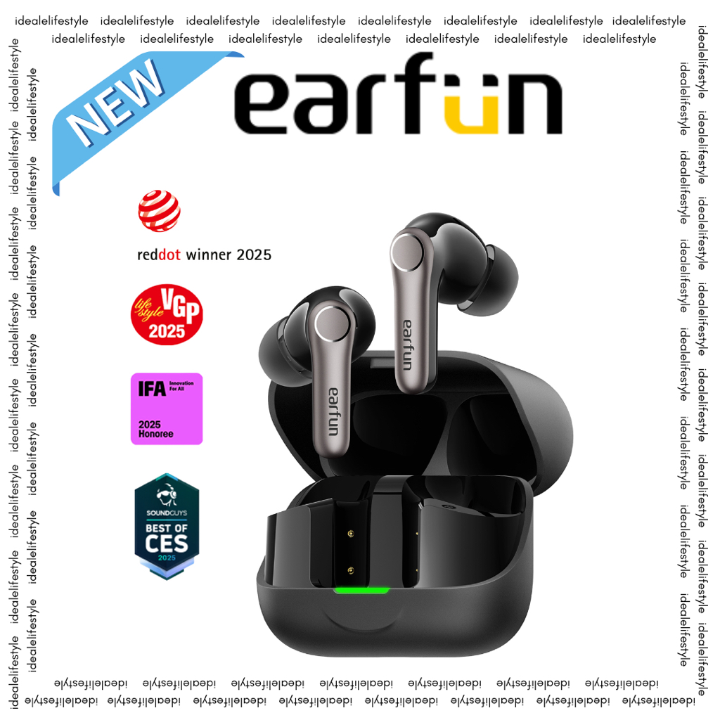 EarFun Air Pro 4+ Dual-Driver Hi-Res Earbuds | 50dB Adaptive ANC ...