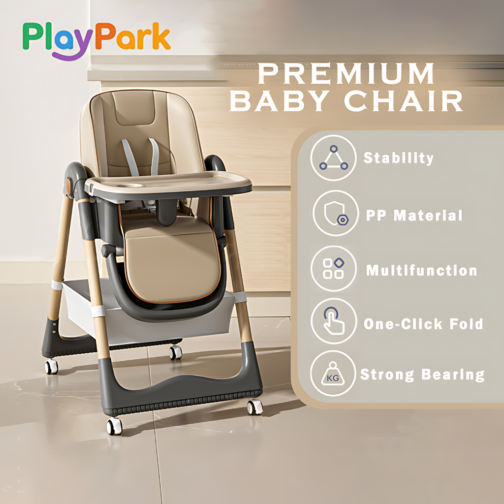 Playpark Baby High Chair Baby Feeding Chair dining chair Cradle Height ...