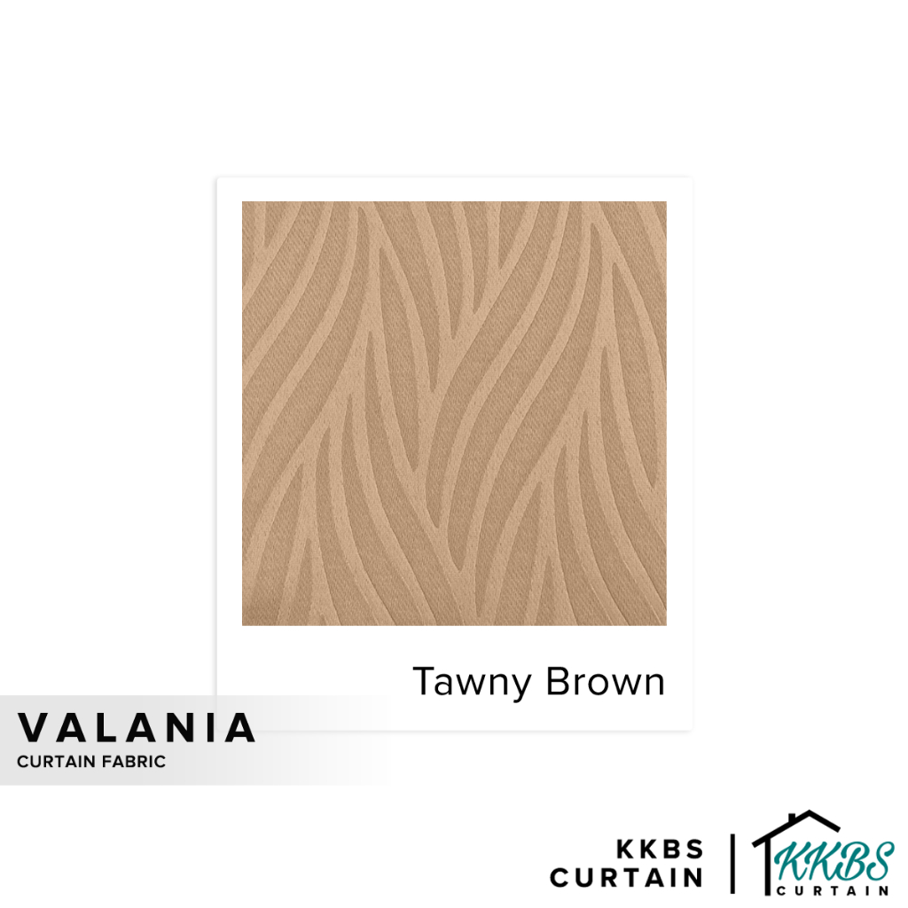 KKBS CURTAIN Valania Curtain Fabric 59" Cut by Meter (Tawny Brown ...