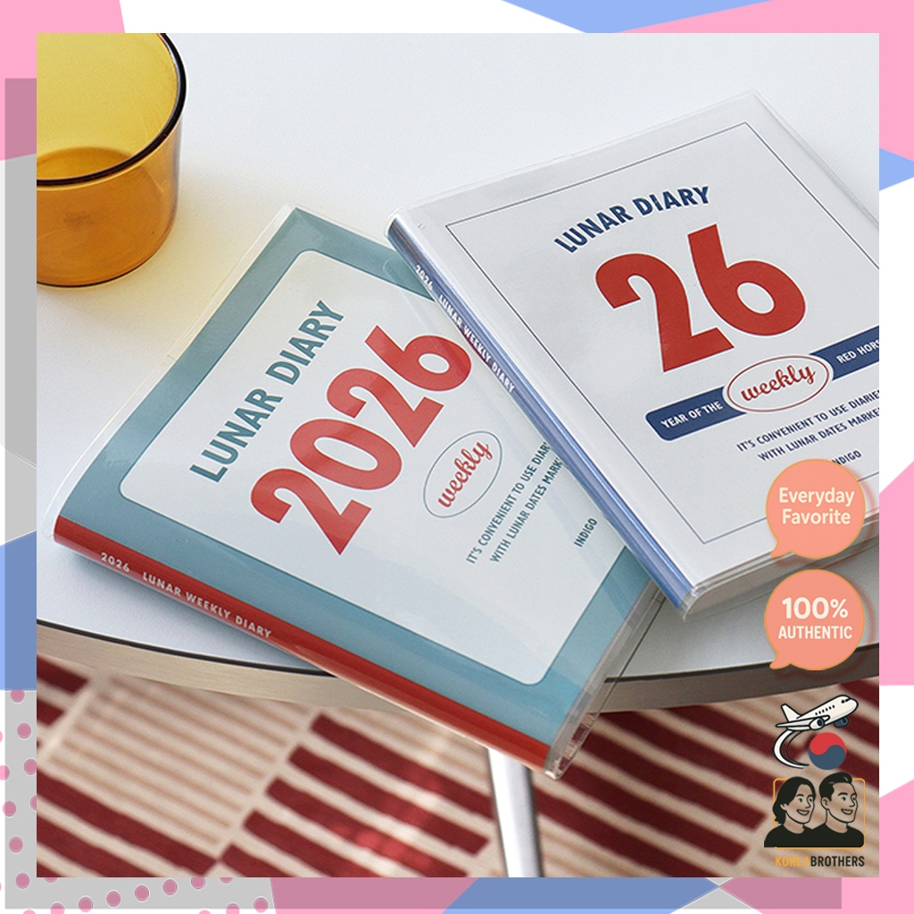 INDIGO 2026 Lunar Weekly Planner 152×182mm｜14-Month Diary｜PVC Cover ...