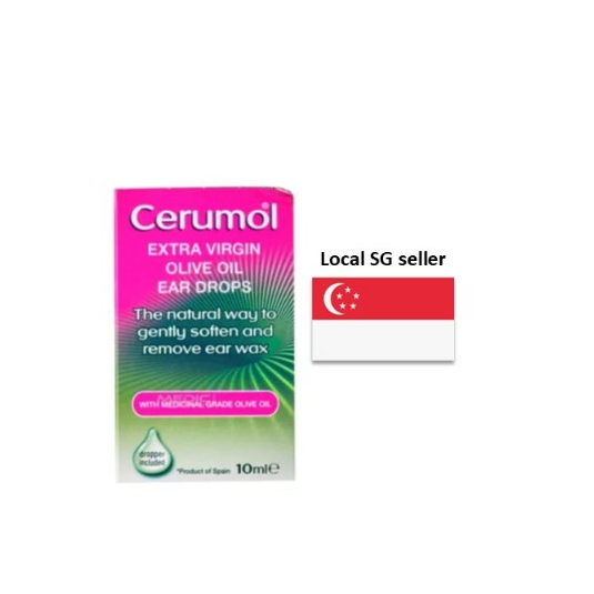 Cerumol Extra Virgin Olive Oil Ear Drops, 10ml | Shopee Singapore