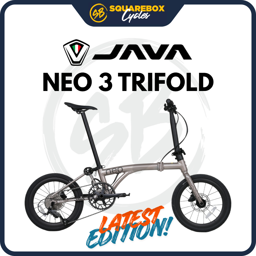 *LATEST* JAVA Neo 3 Folding Bike 9 Speed Shimano Sora Full Aluminum ...