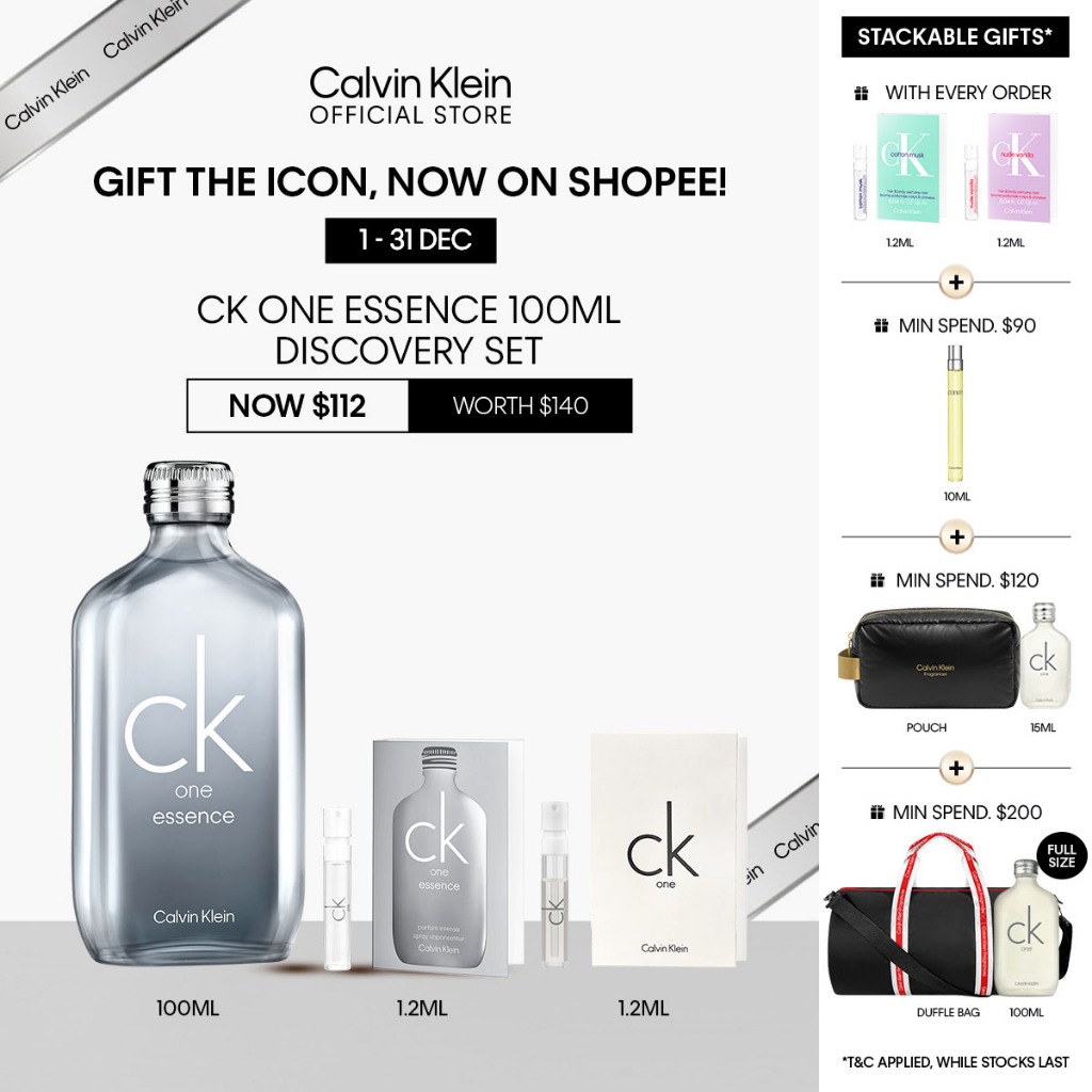 Calvin Klein CK One Essence 100ml Discovery Set | Shopee Singapore