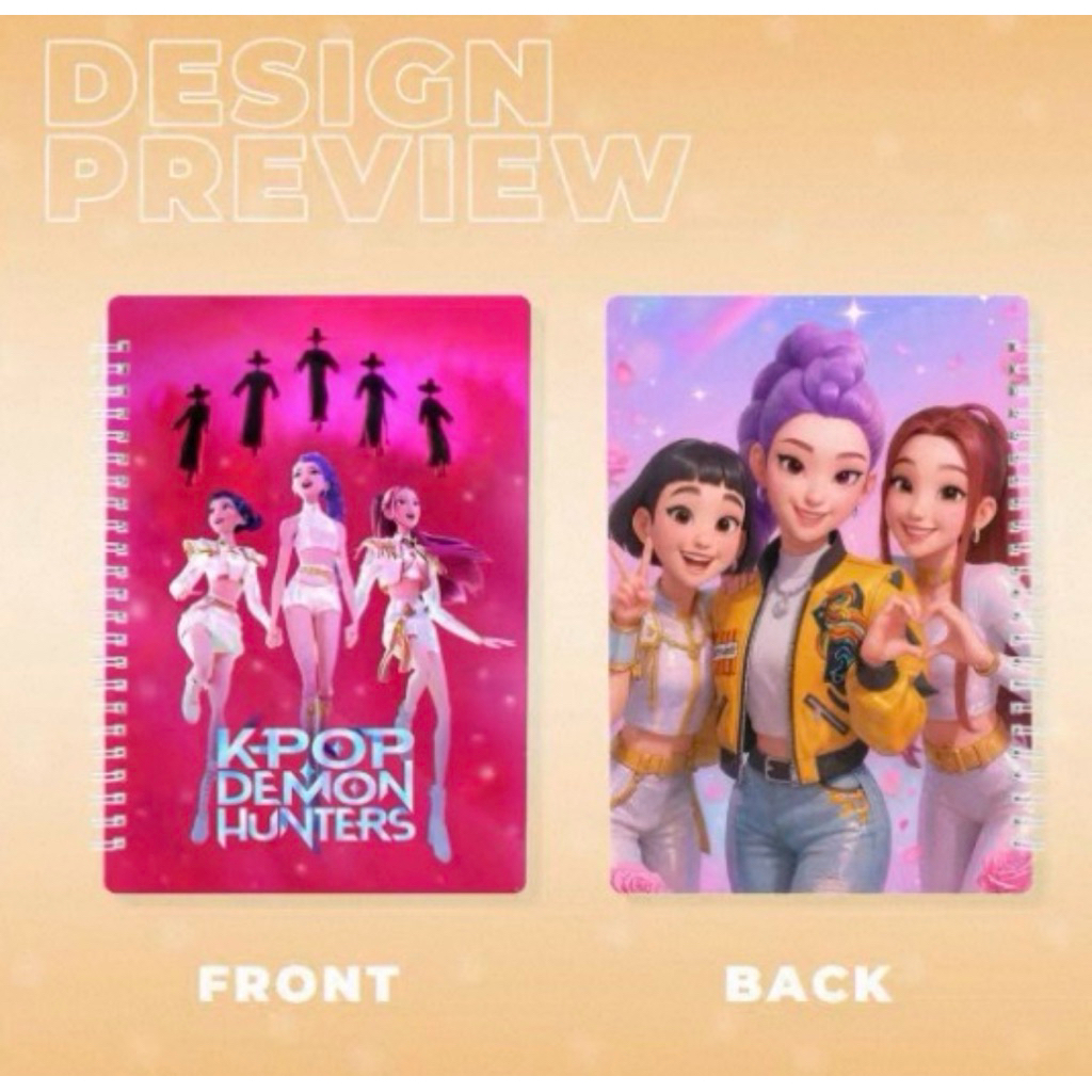 [SG Ready Stock] Kpop Demon Hunters Notebook, Huntrix, Mira, Rumi, Zoey ...
