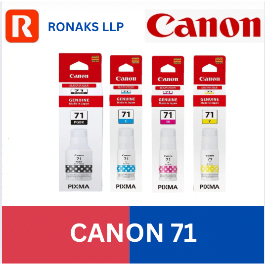 Canon GI-71 GI71 G1 71 Black Cyan Magenta Yellow Ink Original | Shopee ...