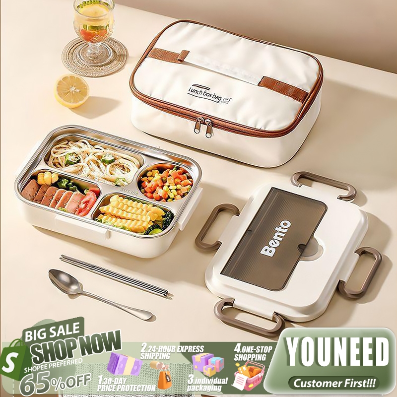 YOUNEED Lunch Box 304 Stainless Steel Lunch Box Kids Adults Portable ...
