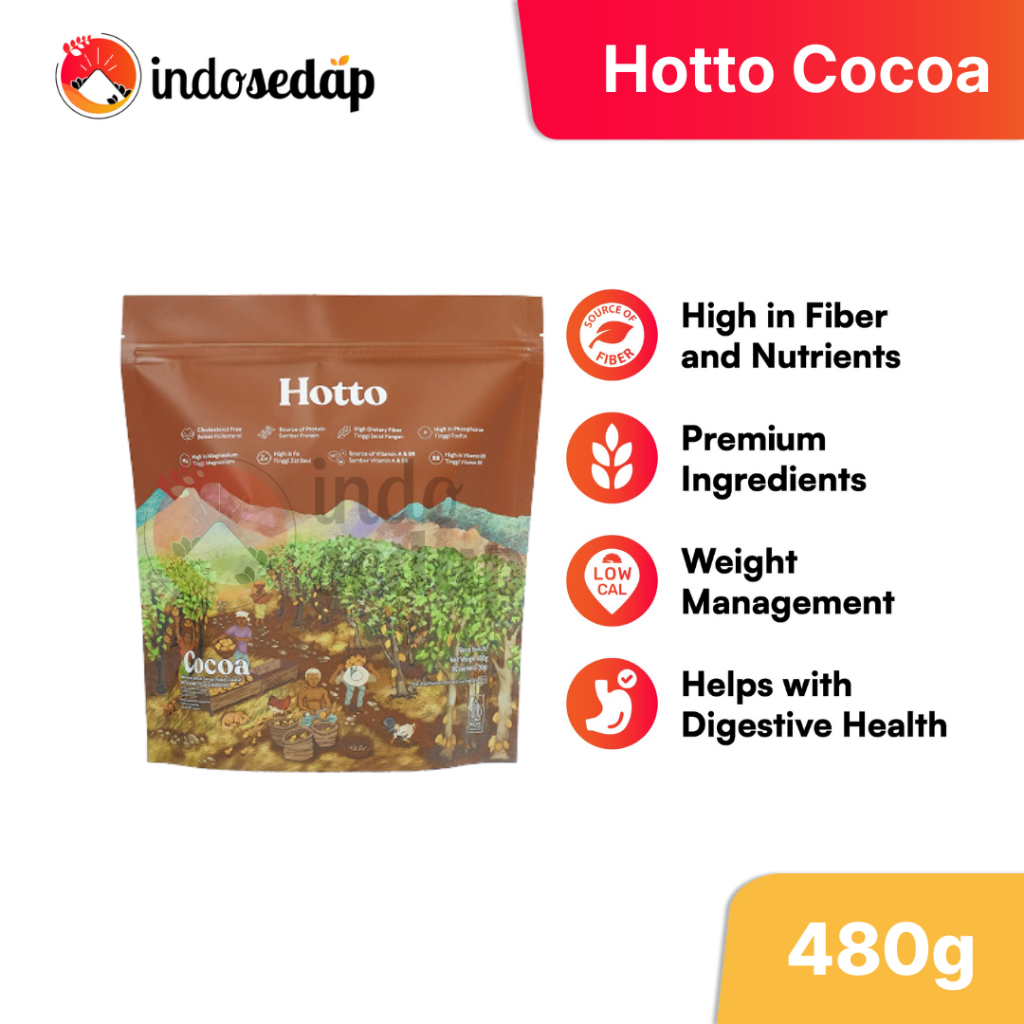 IndoSedap Hotto Cocoa Multigrain 1 Pouch | Authentic Original ...