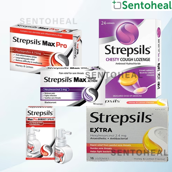 Strepsils Max/ Max Pro Lozenges/ Chesty Cough Lozenge - Relieves pain ...