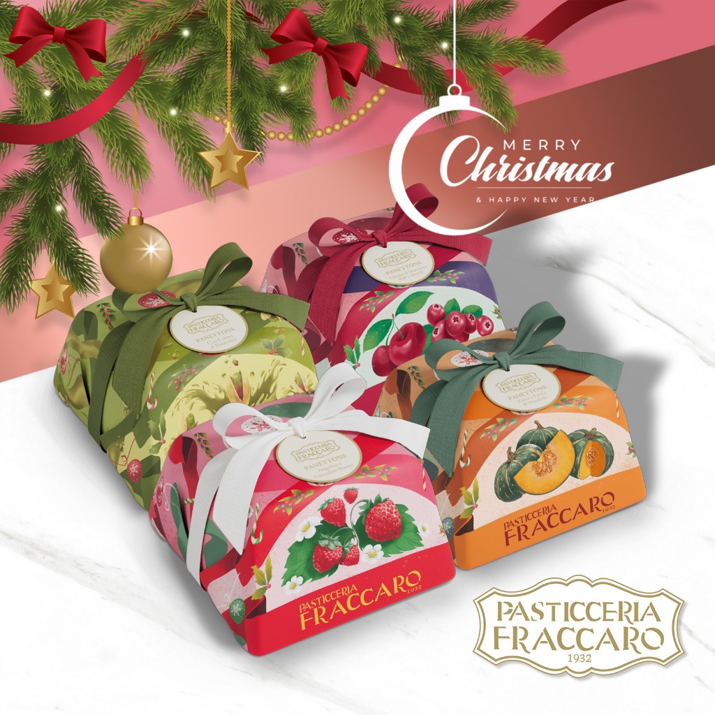 PASTICCERIA FRACCARO Panettone Hand Wrapped Line 750G (Christmas ...