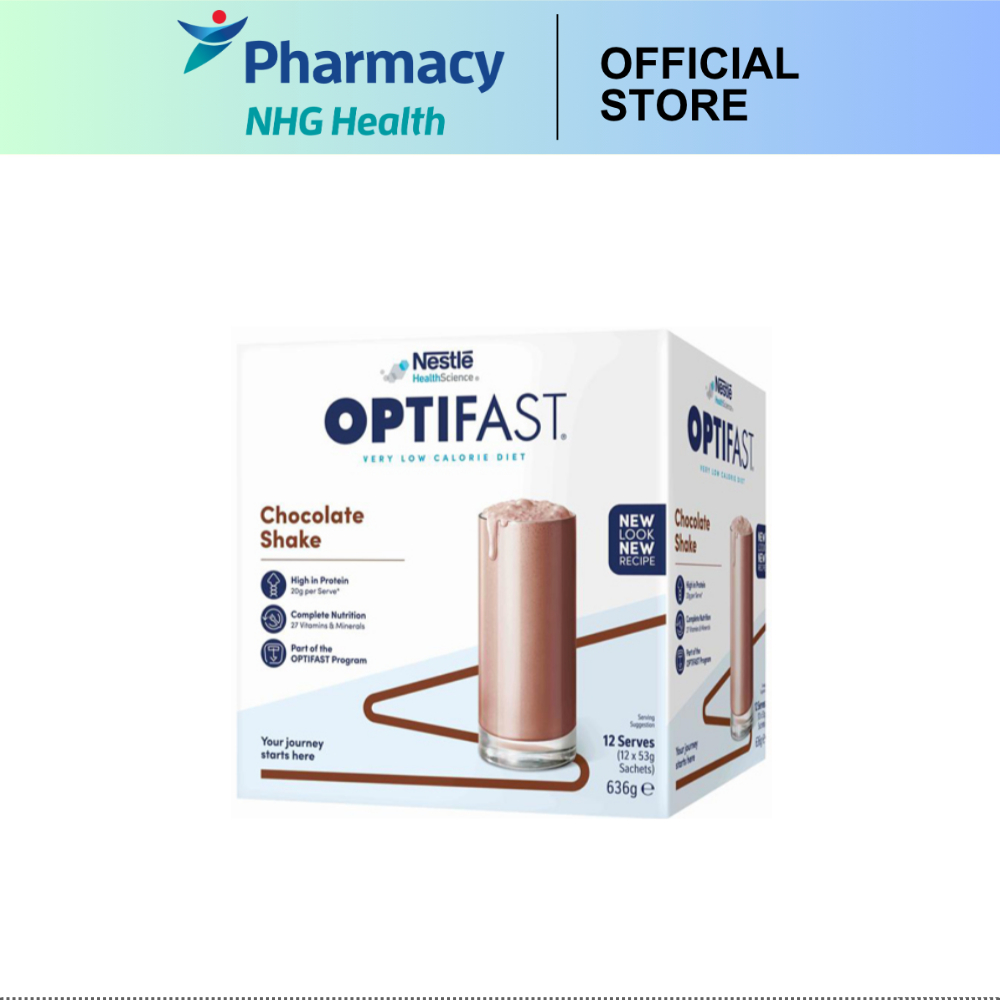 Optifast Milk Shake Chocolate Sac 12x53g [Meal Replacement] (Expiry ...