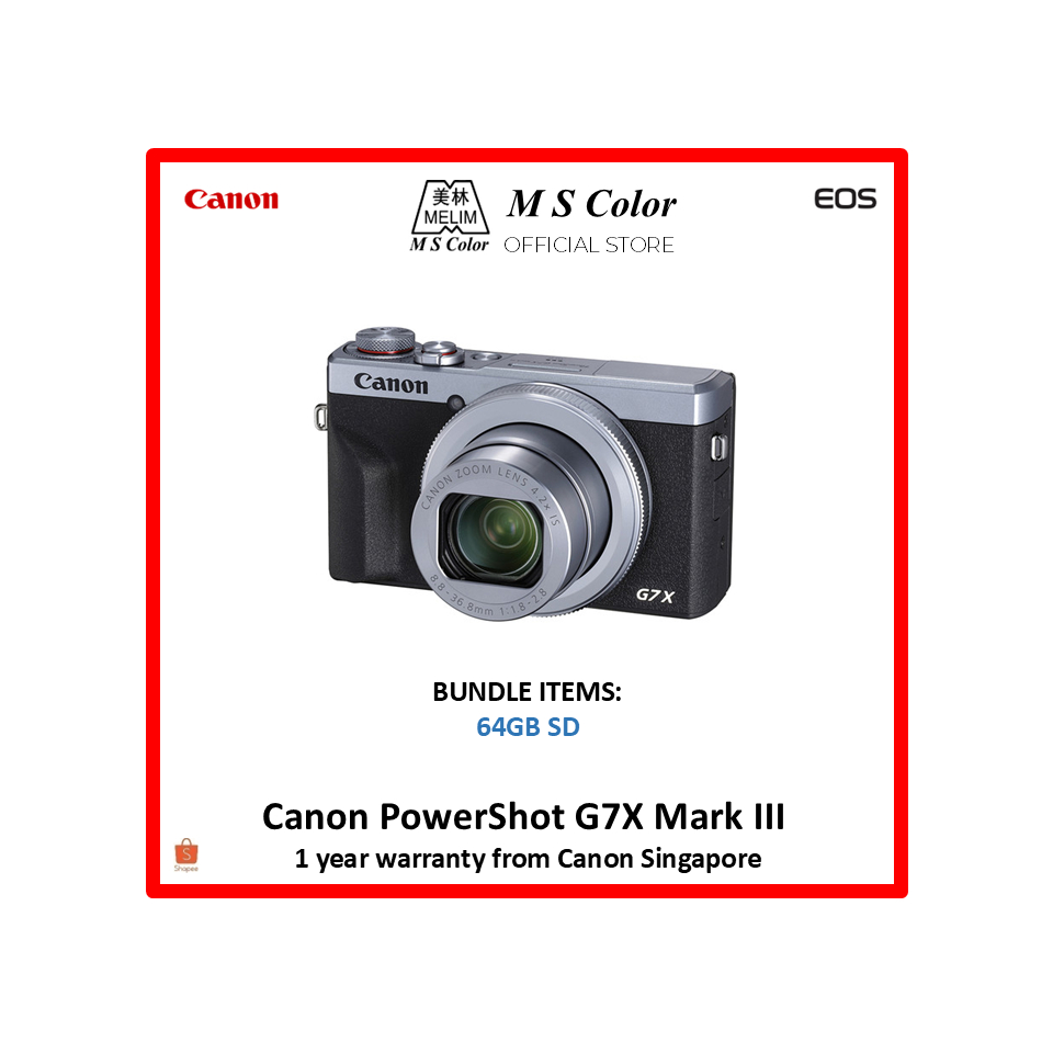 BUNDLE [READY STOCK | 1 YEAR WARRANTY] Canon Powershot G7X Mark III ...