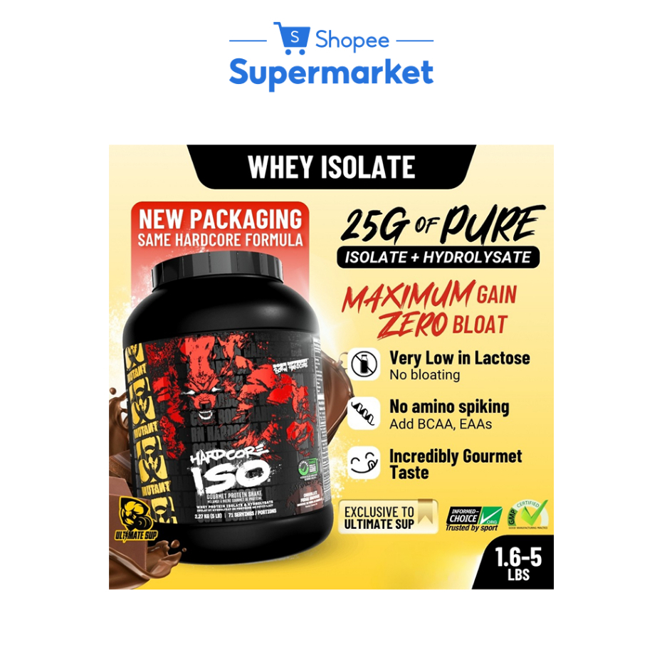 Mutant Hardcore ISO Surge Whey Isolate Protein Powder Assorted | Shopee ...