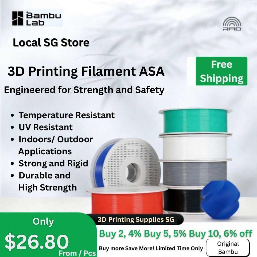 [SG Stock] Bambu Lab ASA Filament with Spool and RFID UV Resistance ...