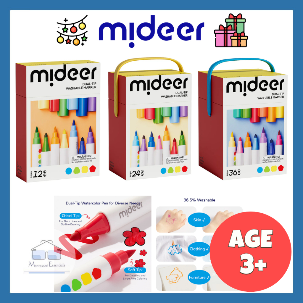 [CLEARANCE] Mideer All Dual Tip Washable Marker - Children Kid School ...