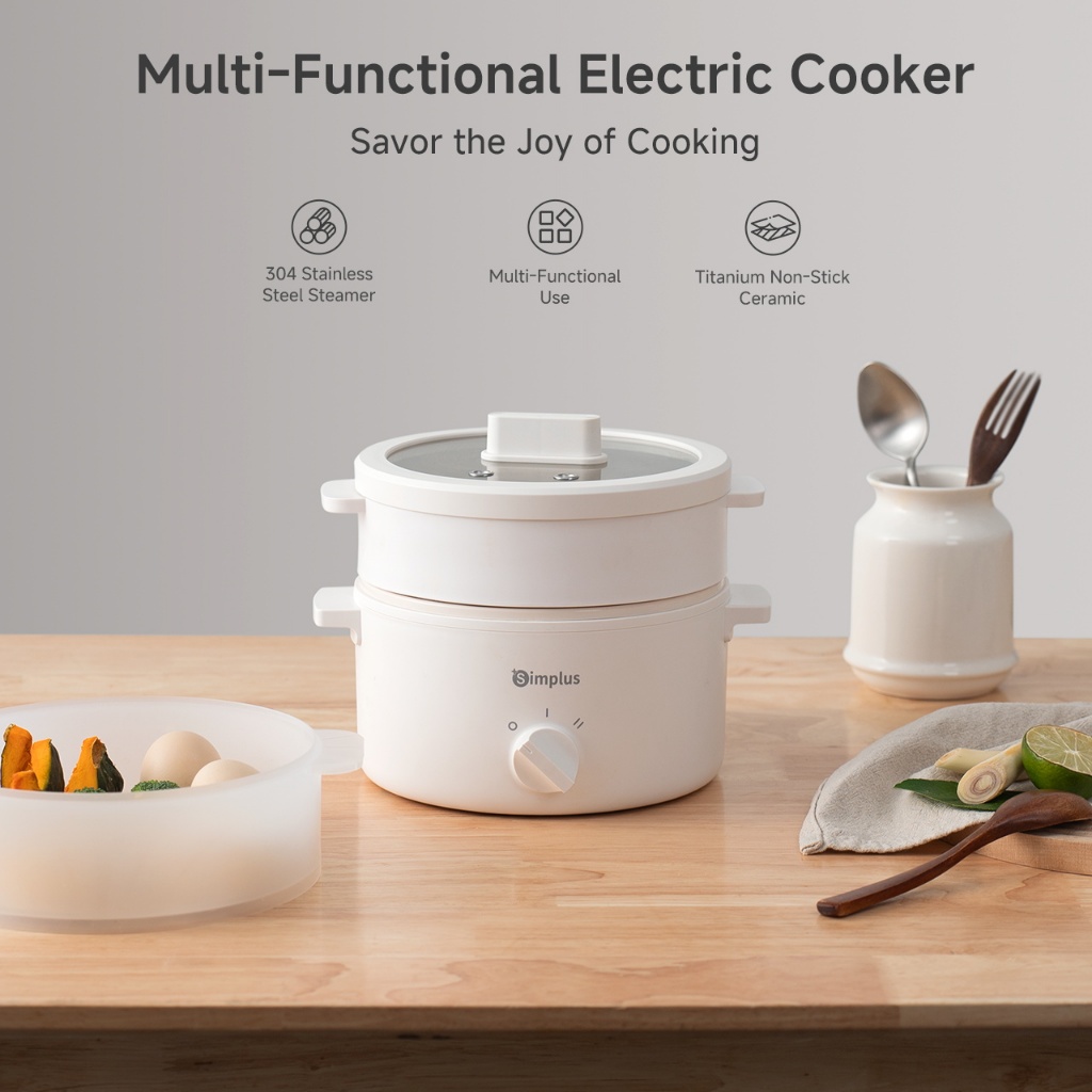 Simplus Kit Electric Cooker 1.8L Capacity 600W Power Multi-Cooker ...